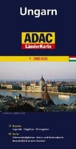 Hungary Road and Tourist Map.