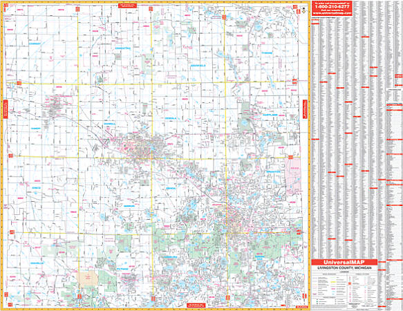 Livingston County WALL Map.
